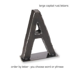 Custom Sign- Rust Freestanding Letters – Gatski Metal