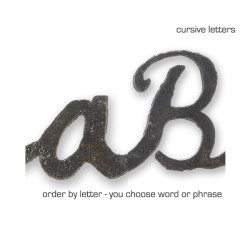 Custom Sign- Cursive Letters – Gatski Metal